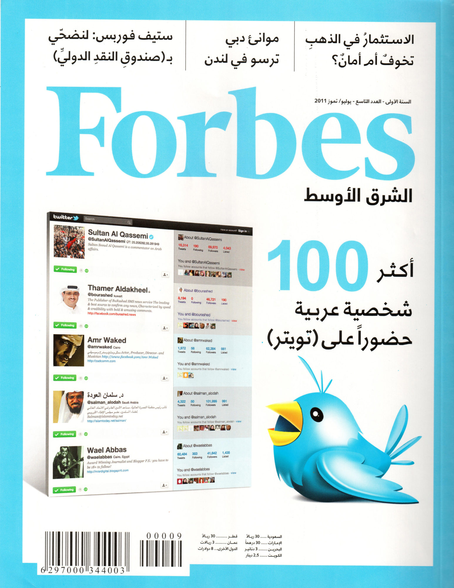 Forbes 100 Most Prominent Arabic Personalities on Twitter